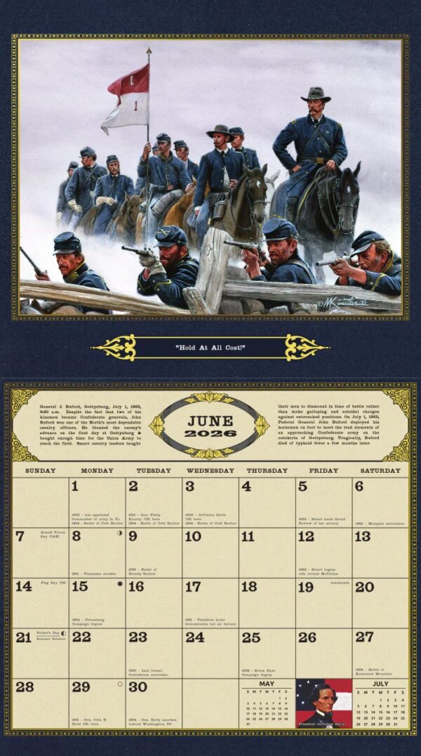 The 2026 Mort Künstler Civil War Calendar – Blue - Heartfelt History™