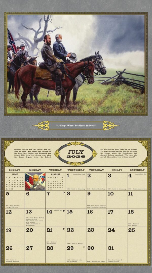 The 2026 Mort Künstler Civil War Calendar – Gray – Heartfelt History™