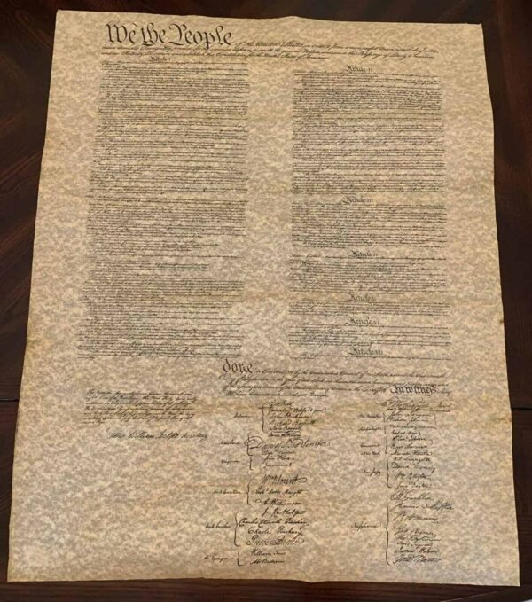 Constitution Parchment Replica Poster – 23W x 29H - Heartfelt History™